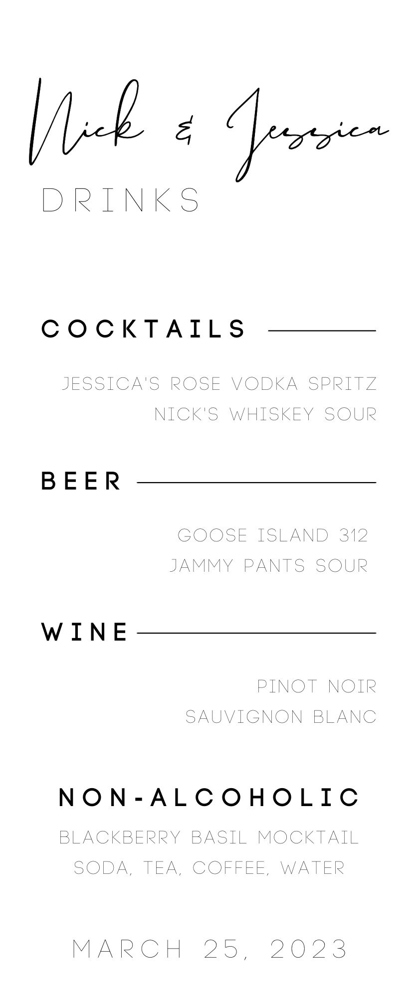 Digital Templates: Dinner Menu Template & Bar Menu Template/drink Menu ...