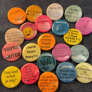 Funny Buttons - Etsy