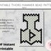 Mjolnir Earring Brick Stitch Pattern, Instant Download PDF Pattern ...