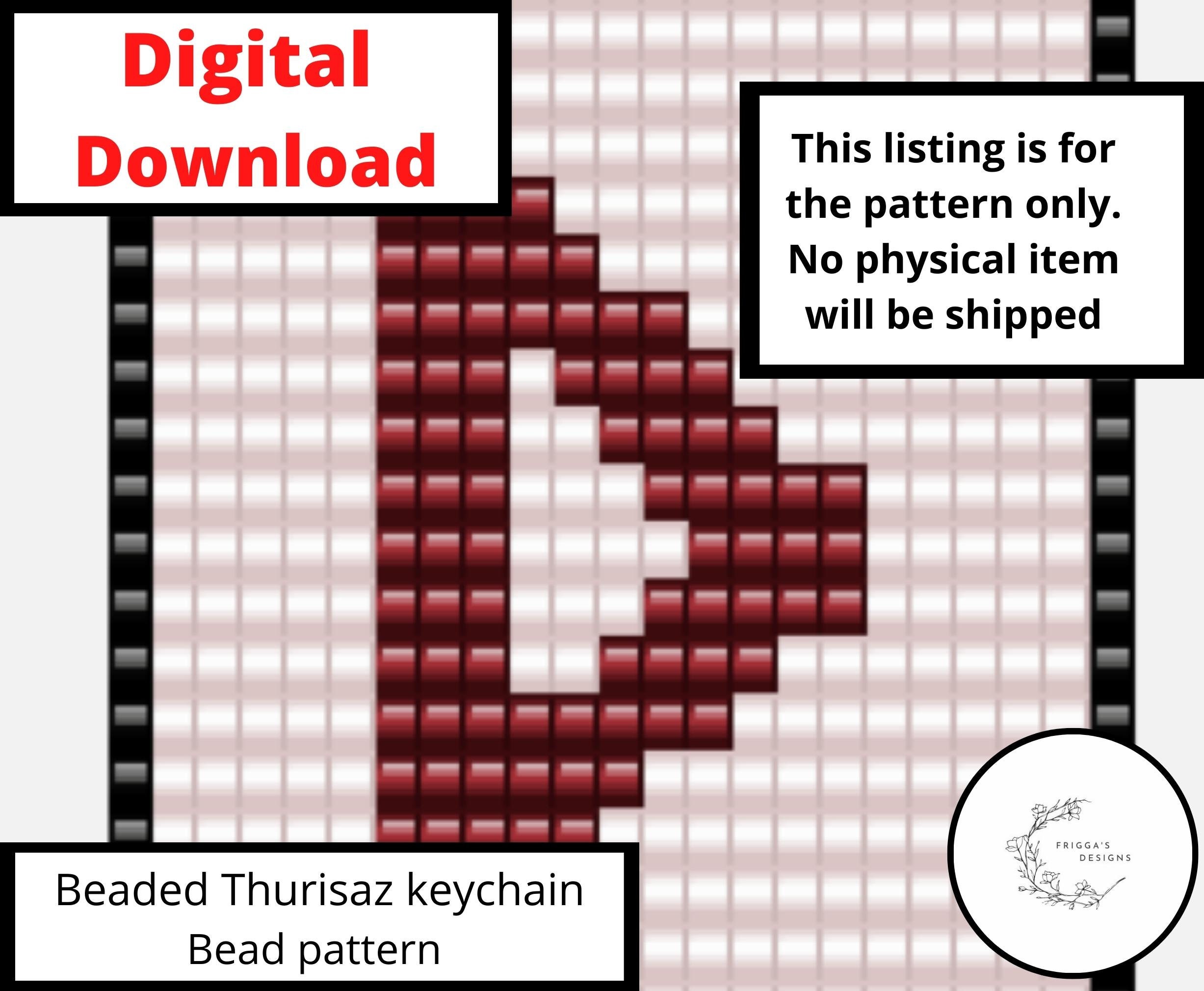 Elder Futhark Thurisaz Rune Printable Bead Pattern - Etsy