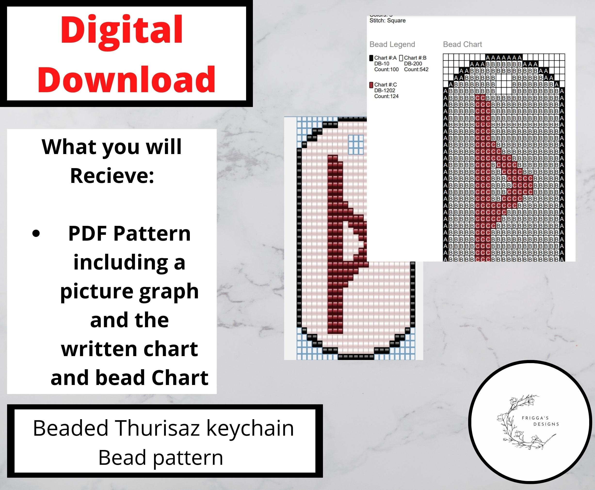 Elder Futhark Thurisaz Rune Printable Bead Pattern - Etsy