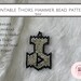Mjolnir Earring Brick Stitch Pattern, Instant Download PDF Pattern ...