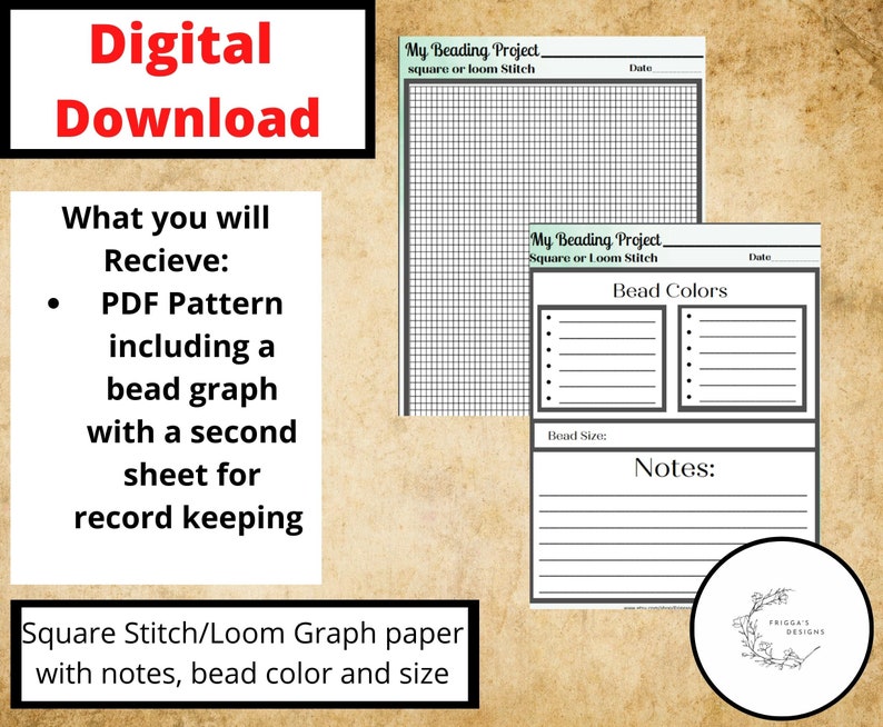 Graph Paper for Square Stitch or Loom Stitch for Beading - Etsy