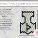 Mjolnir Earring Brick Stitch Pattern, Instant Download PDF Pattern ...