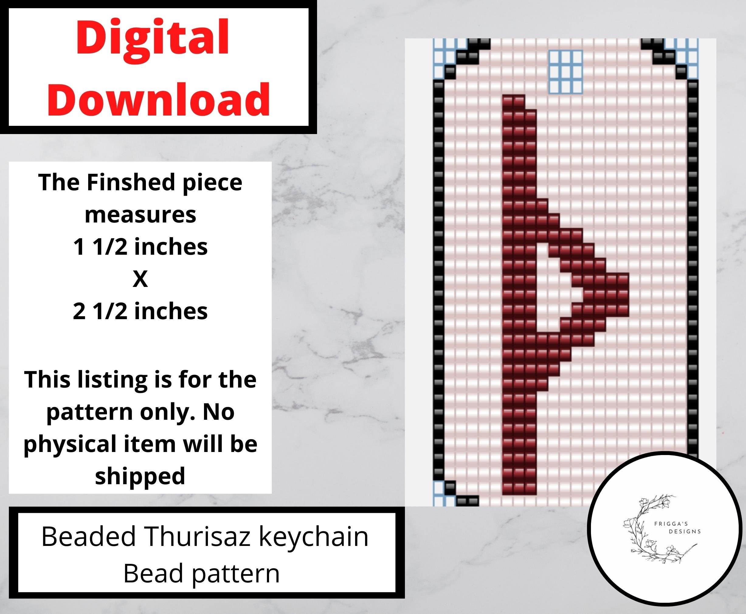 Elder Futhark Thurisaz Rune Printable Bead Pattern - Etsy