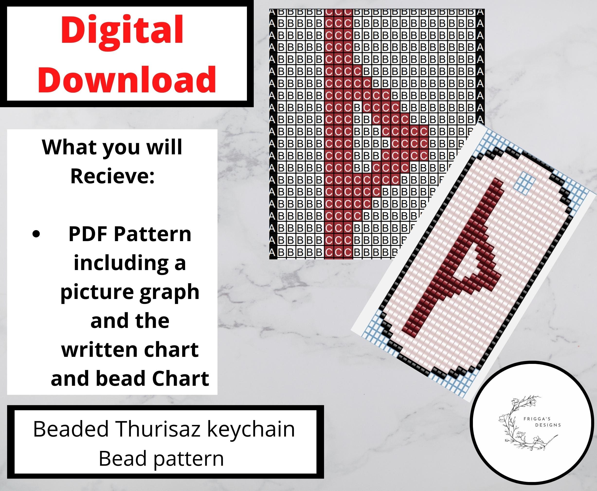 Elder Futhark Thurisaz Rune Printable Bead Pattern - Etsy