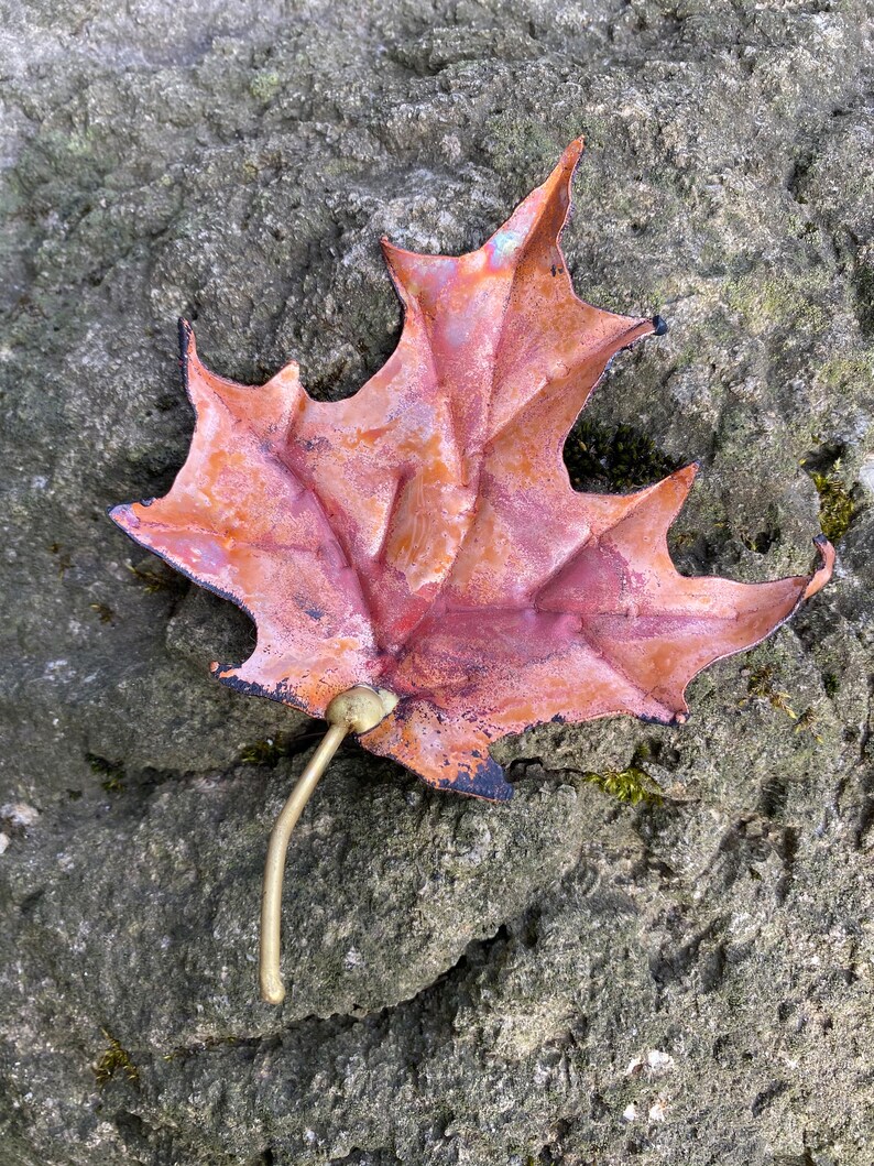 Medium Cooper and Bronze Maple Leaf - Etsy