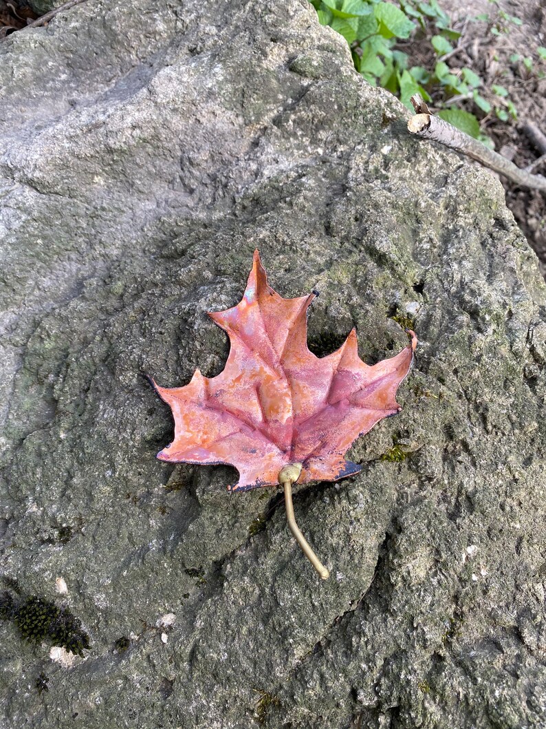 Medium Cooper and Bronze Maple Leaf - Etsy