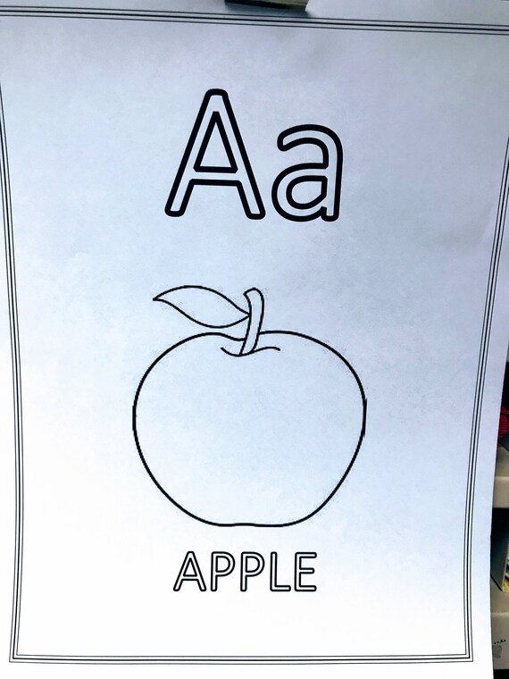 Alphabet Coloring Pages - Etsy