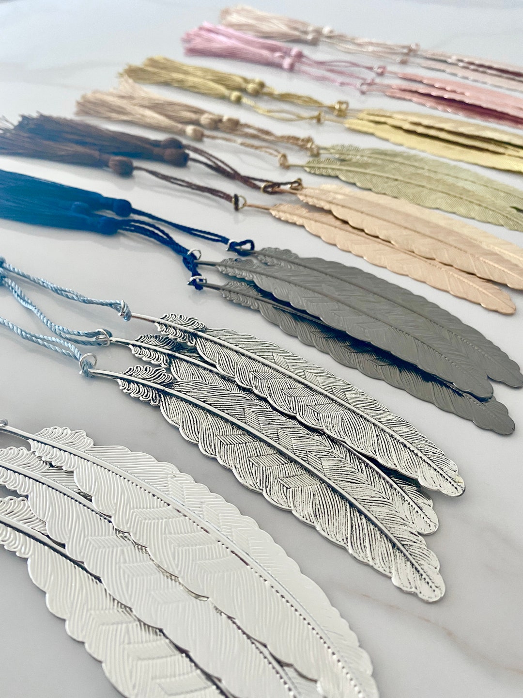 Feather Metal Bookmarks - Etsy