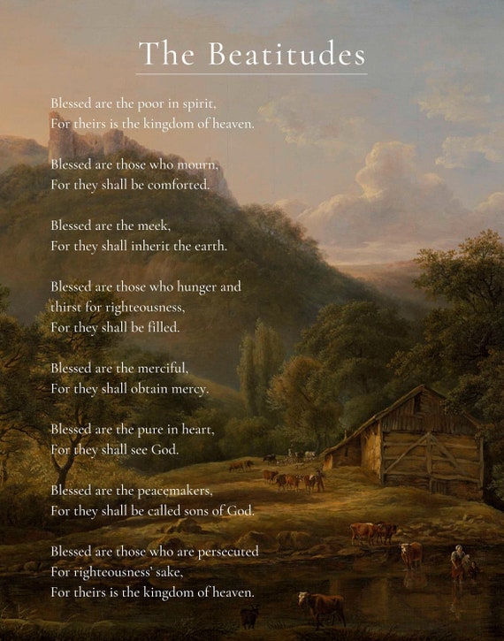 Beatitudes Poster - Etsy