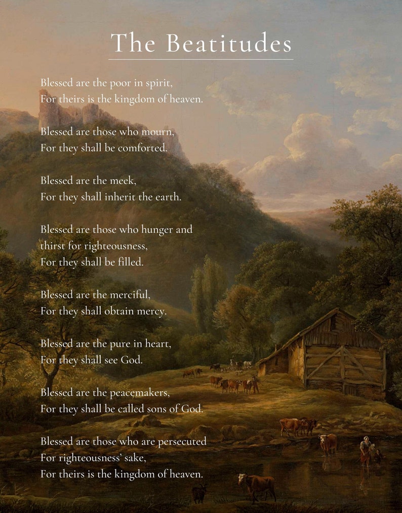 Beatitudes Poster - Etsy