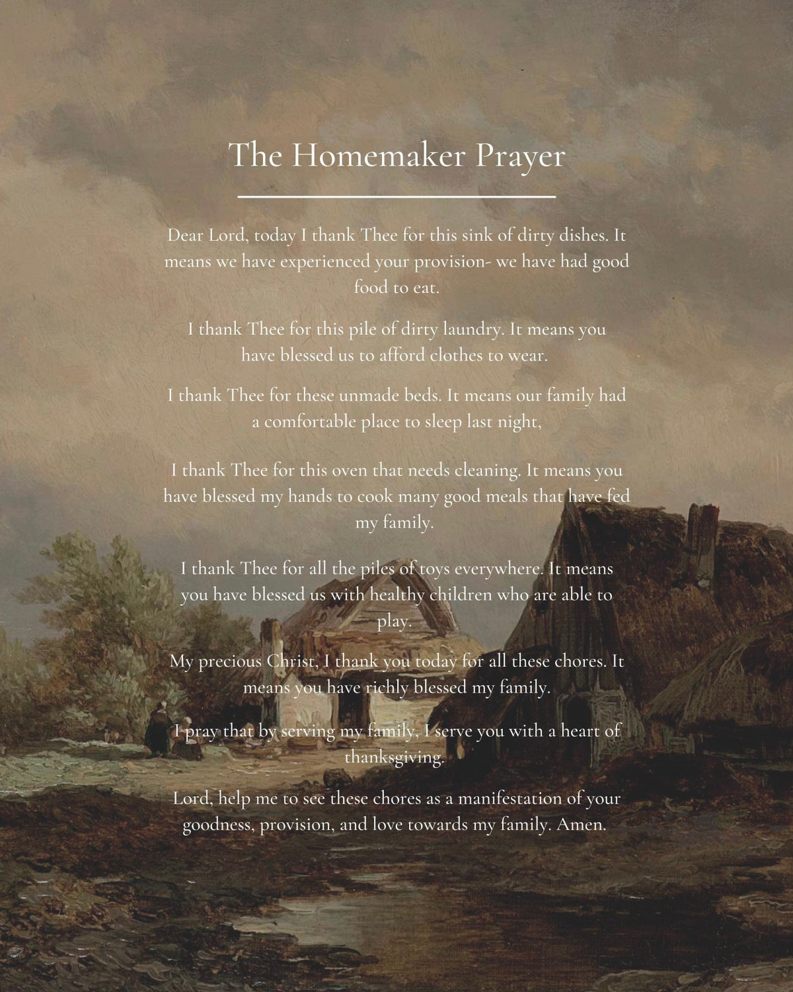Homemaker Prayer Poster - Etsy