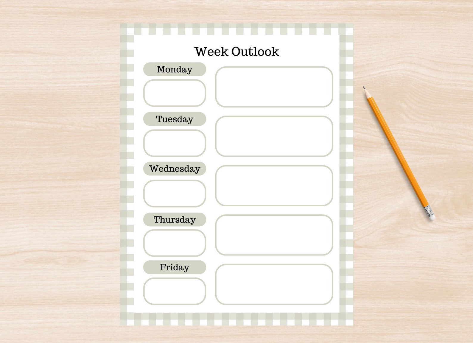 Daily Routine & Week Outlook Worksheets - Etsy