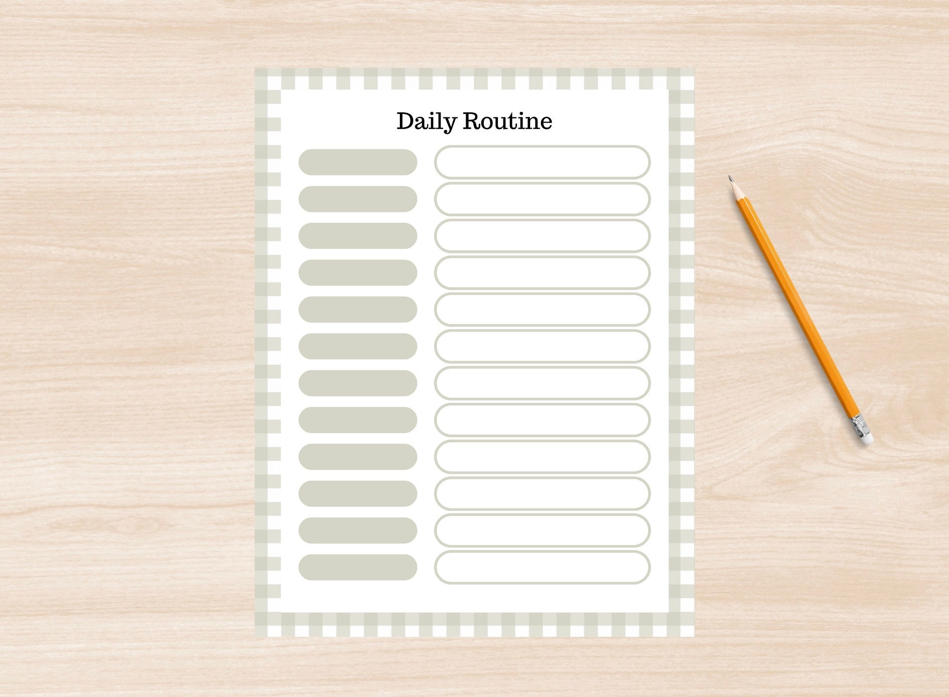 Daily Routine & Week Outlook Worksheets - Etsy