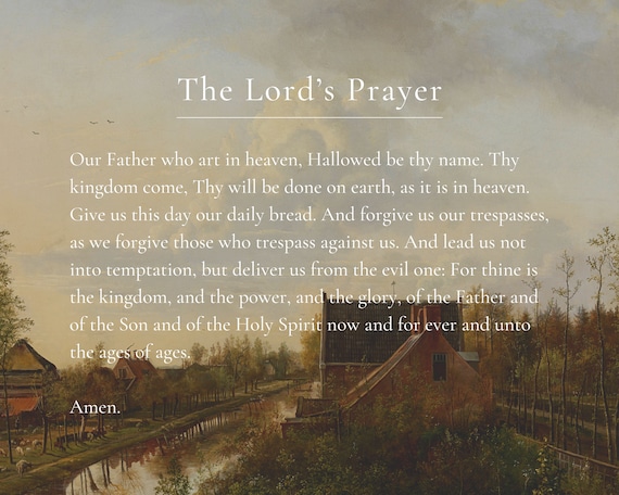 The Lords Prayer Poster - Etsy