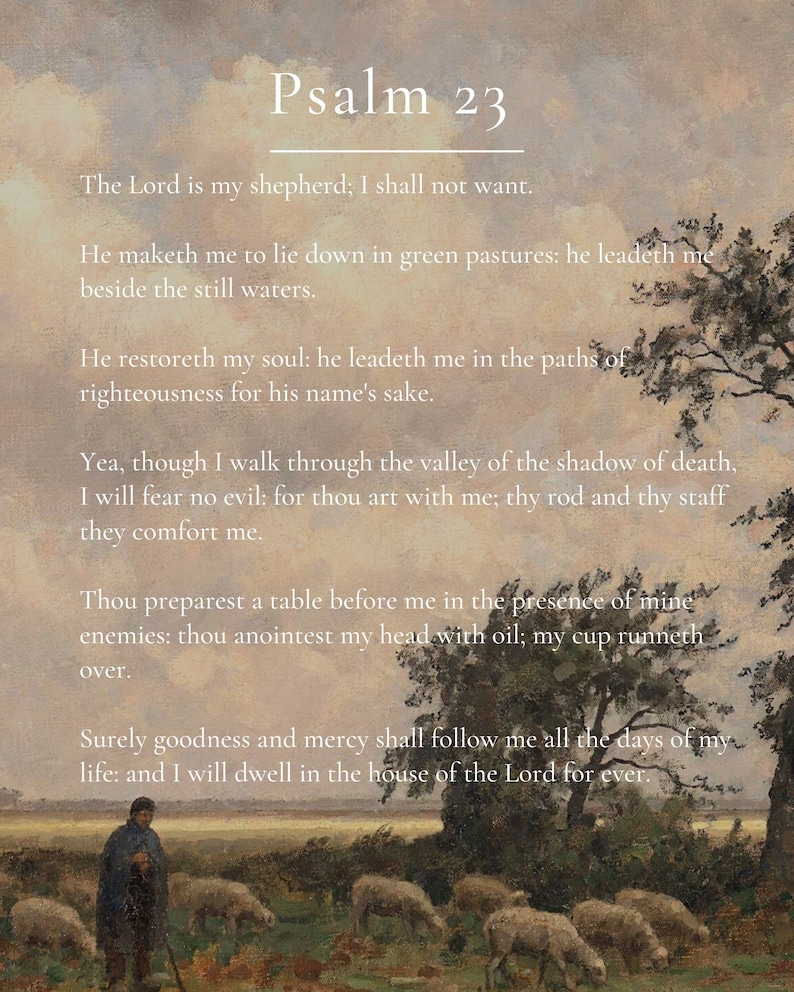 Psalm 23 Poster - Etsy