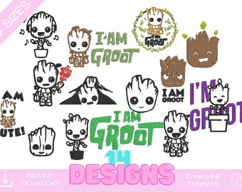 Baby Groot Cross Stitch Pattern Pdf Format - Etsy