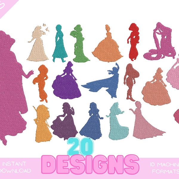 Princess Embroidery - Etsy