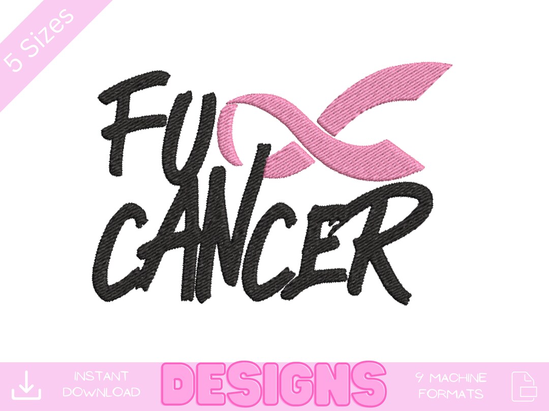 Cancer Awareness Embroidery Design Awareness Embroidery - Etsy