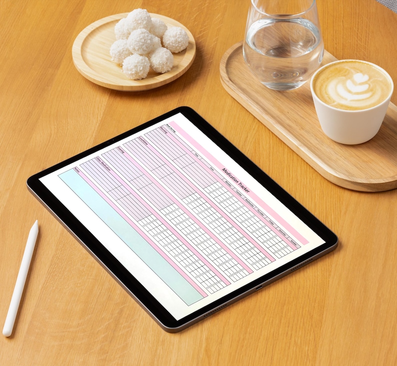 Medication Tracker | Excel Editable or Printable PDF | Pastel Weekly ...
