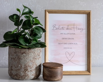 Proverbs 4:23 Poster - Etsy