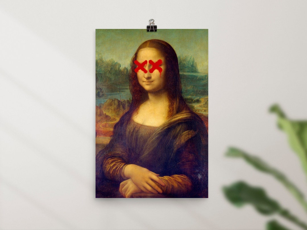 Mona Lisa CROSS Poster | Leonardo Da Vinci Famous Painting With ...