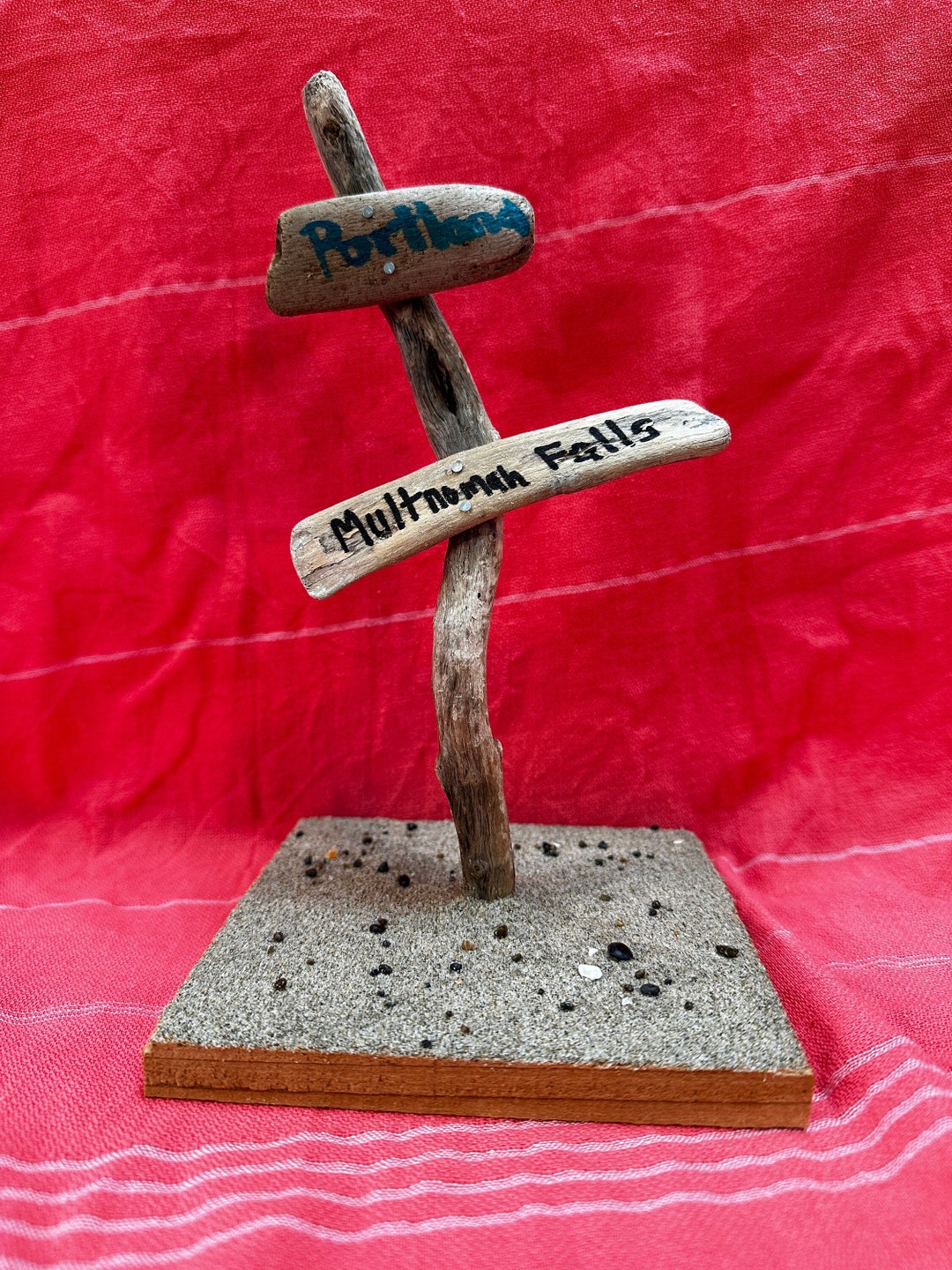 Pnw Handmade Driftwood Direction Sign for Portland and Multnomah Falls ...