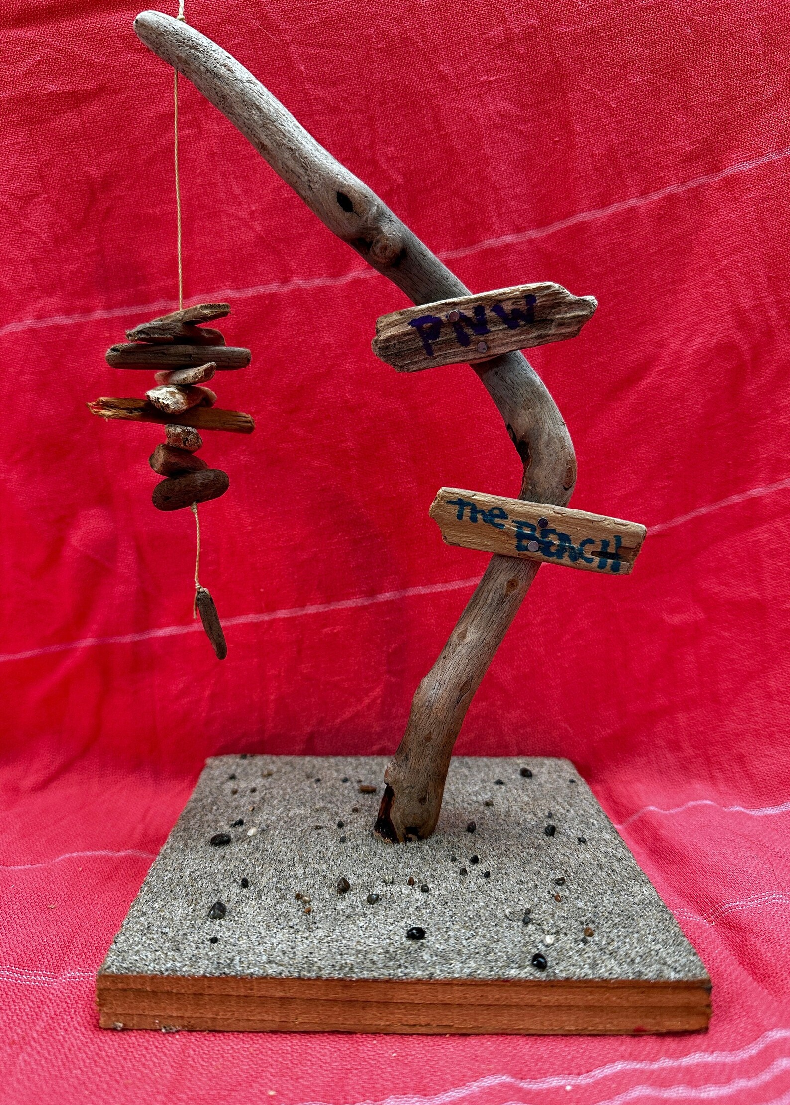 Pnw Handmade Driftwood Direction Sign for the Beach With Mini Wind ...
