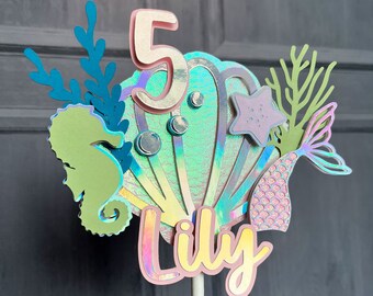 Mermaid Cake Topper - Etsy