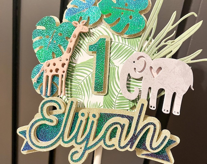 3D Custom Safari Birthday Cake Topper , Safari Birthday Cake Topper ...