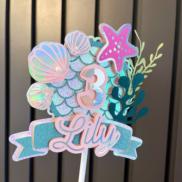 Mermaid Cake Topper - Etsy