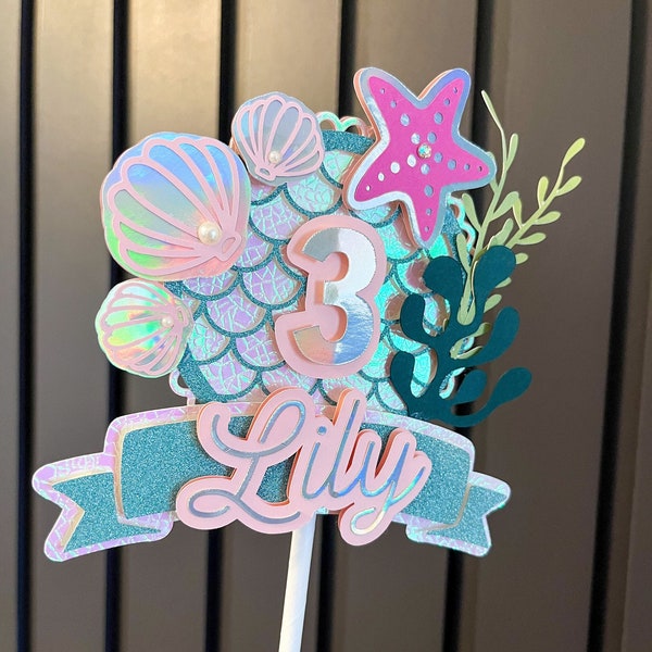 Mermaid Cake Topper - Etsy