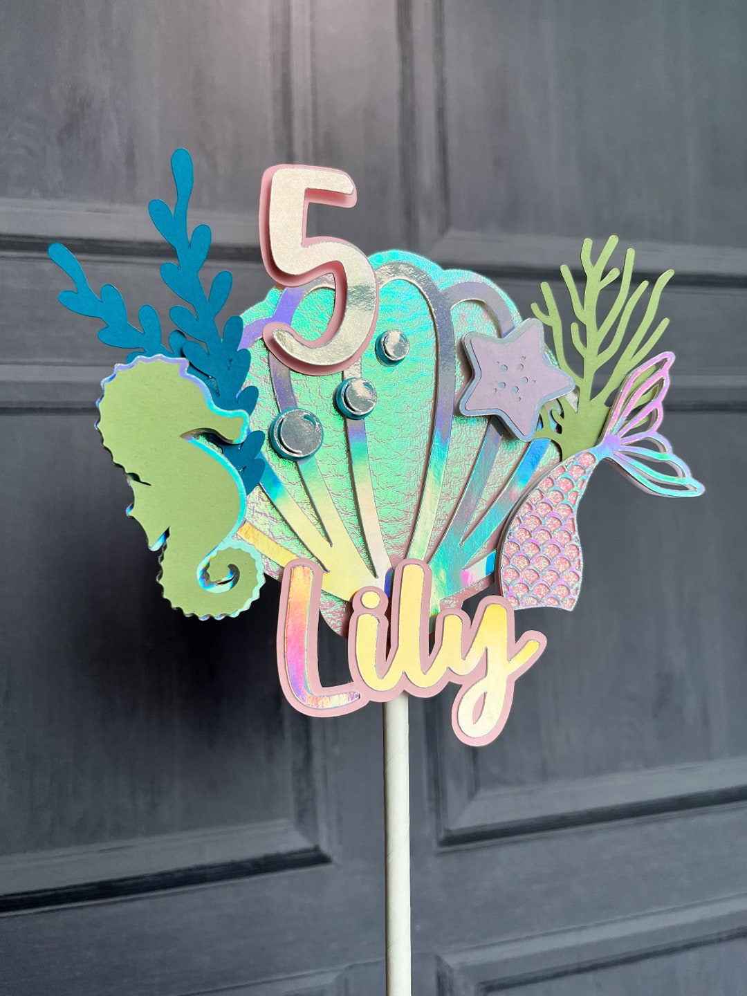 Mermaid Under the Sea Cake Topper 3d Personalised Birthday Custom Cake ...