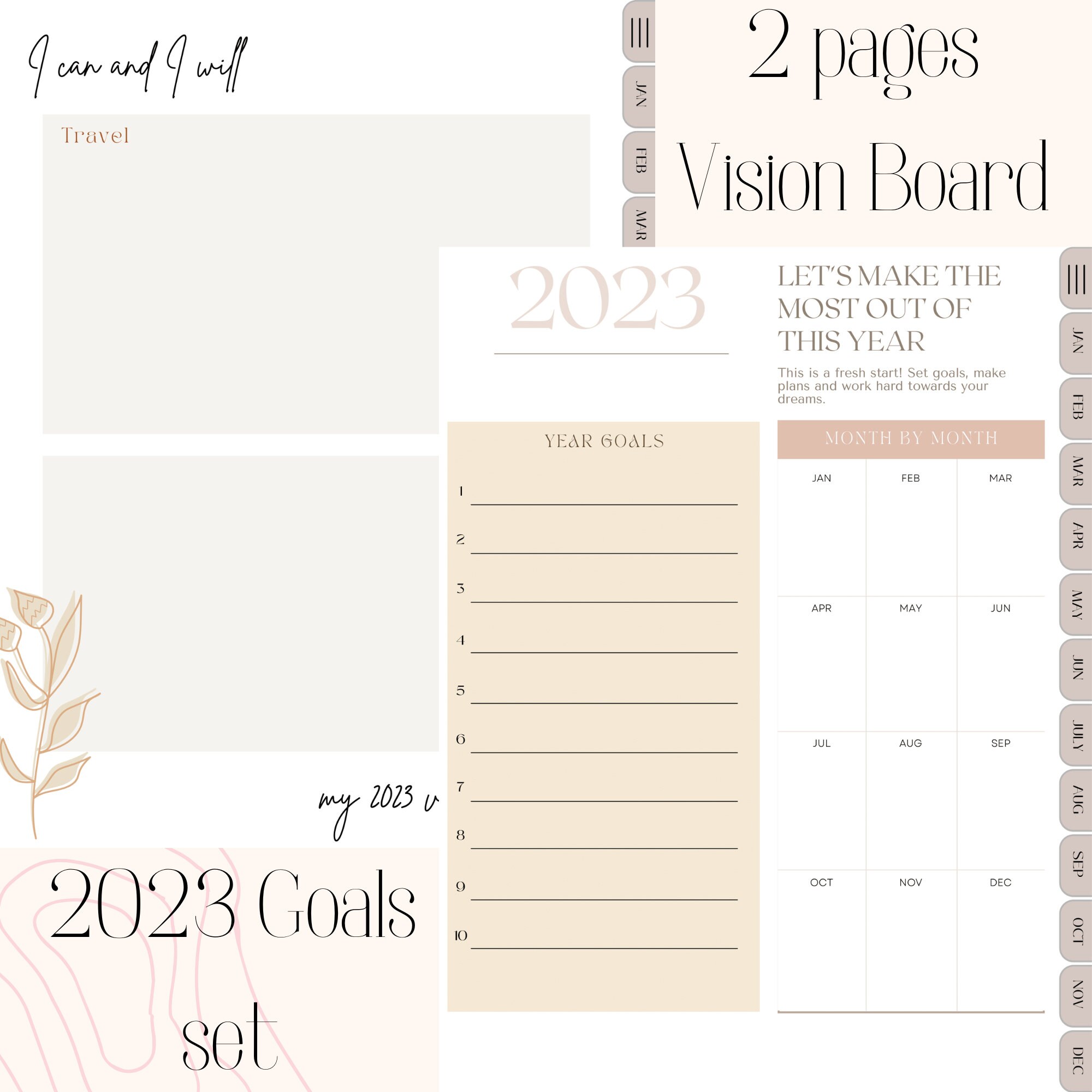 2023 Digital Planner Ultimate Planner Monthlyweekly and - Etsy