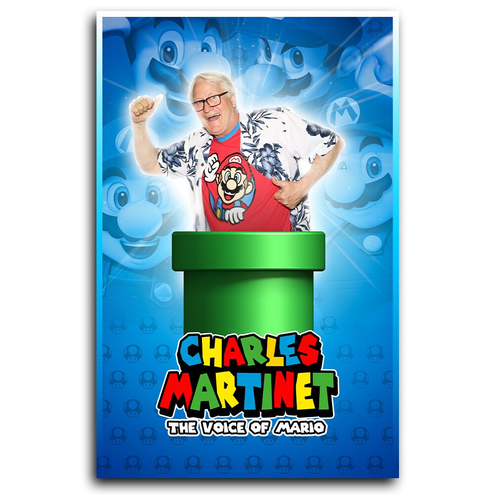 Charles Martinet Mario Poster print - Etsy
