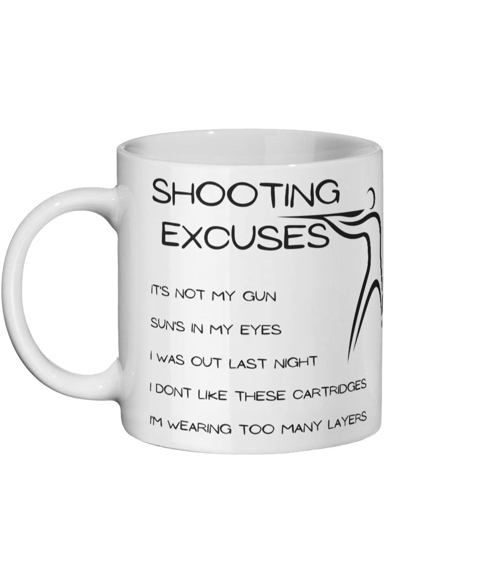 Shooting Excuses, Shooting Gift, Gifts for Shooters, Ceramic Coffee Mug ...