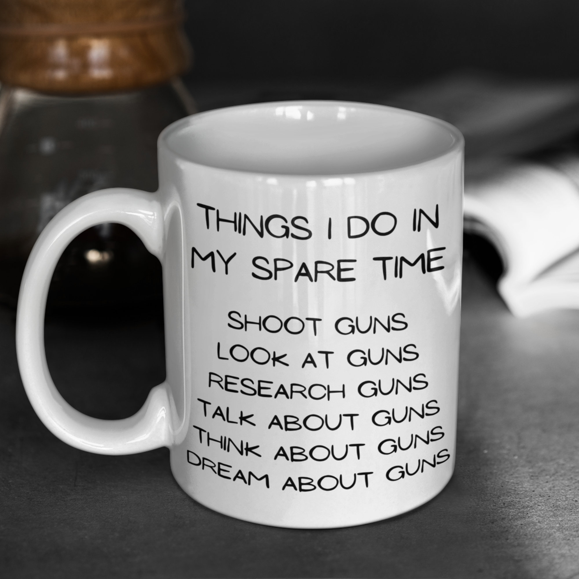Gift for Clay Shooter – Think About Guns Funny Shooting Mug - Etsy UK