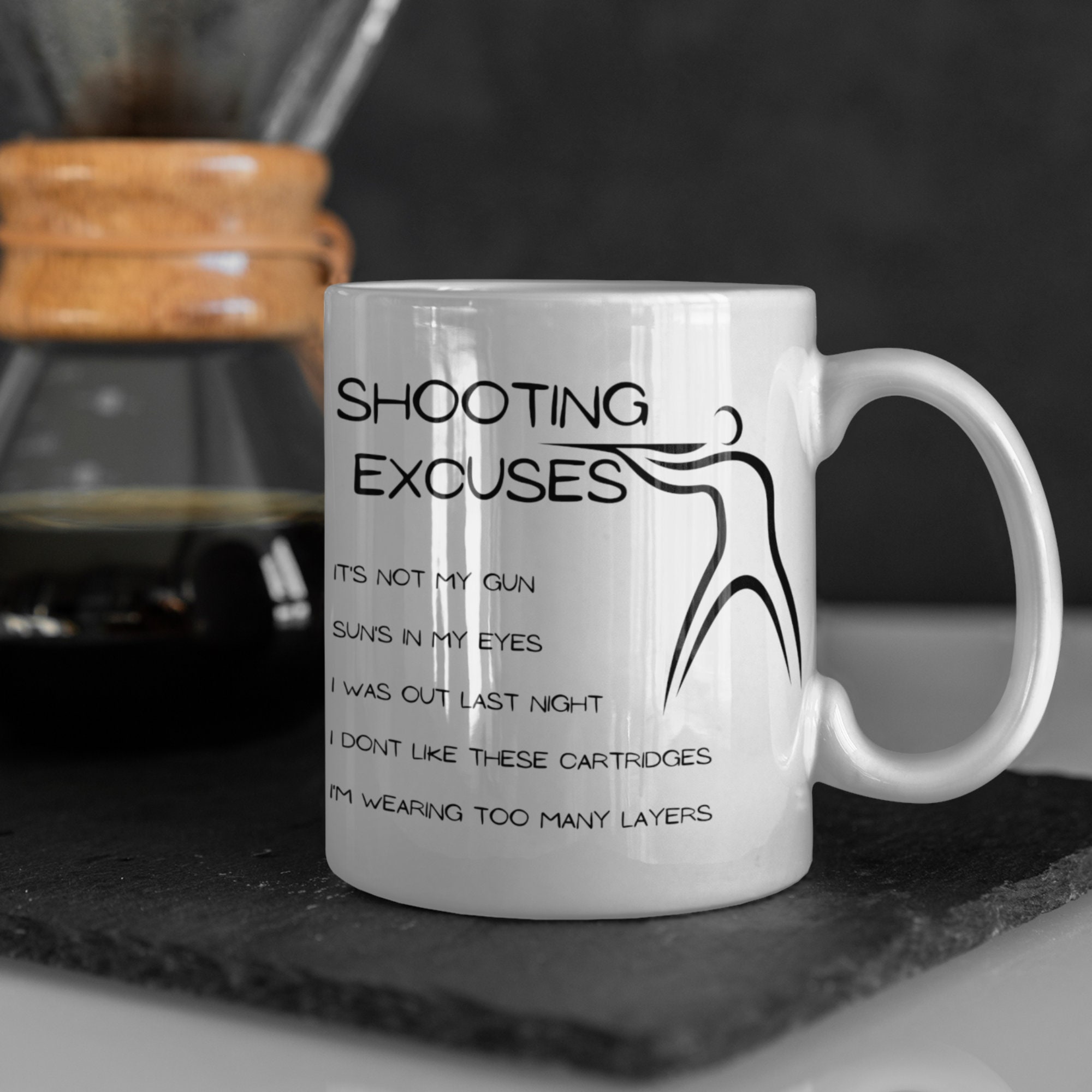 Shooting Excuses, Shooting Gift, Gifts for Shooters, Ceramic Coffee Mug ...