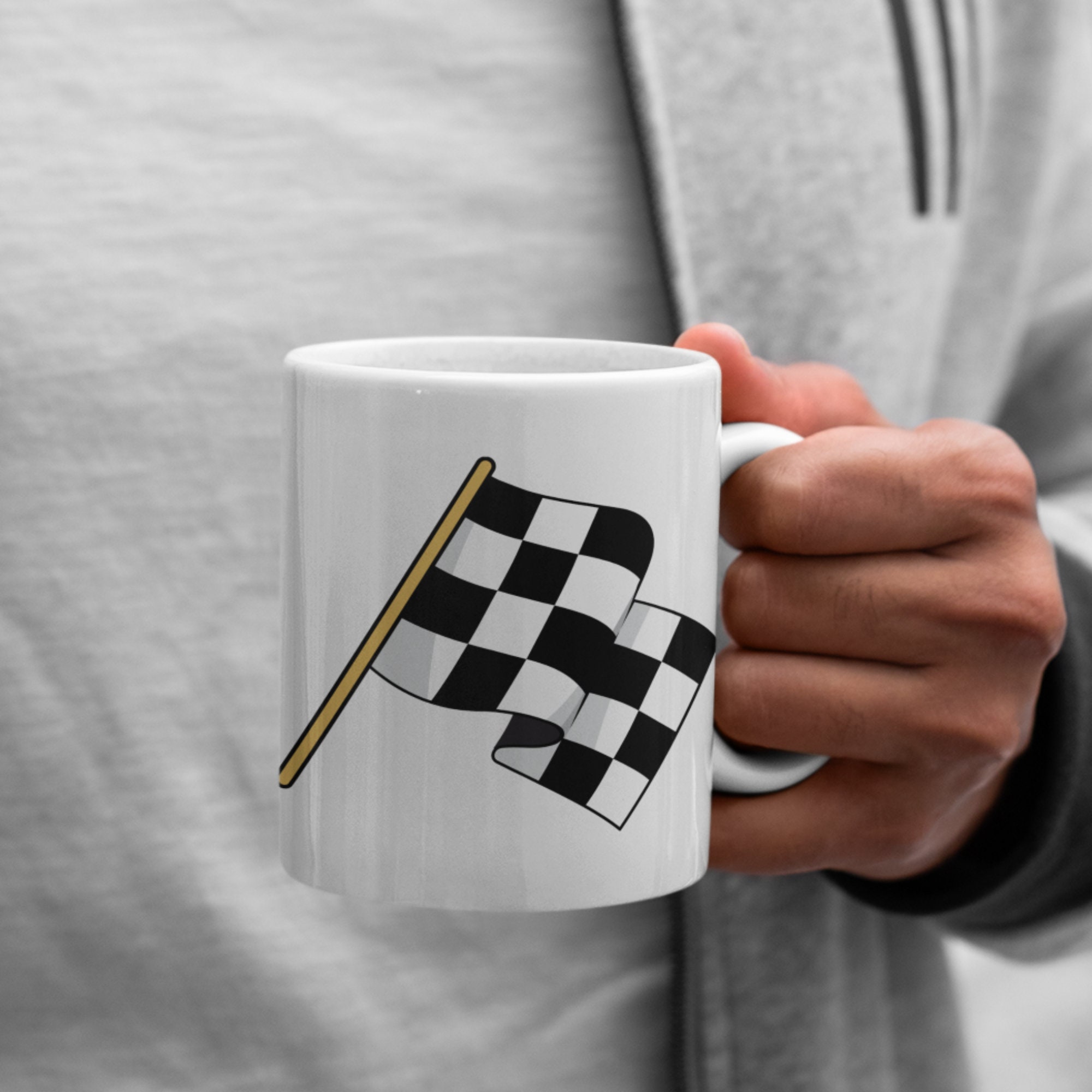 Chequered Flag Coffee Mug: F1 Racing Gift (11oz) - Etsy