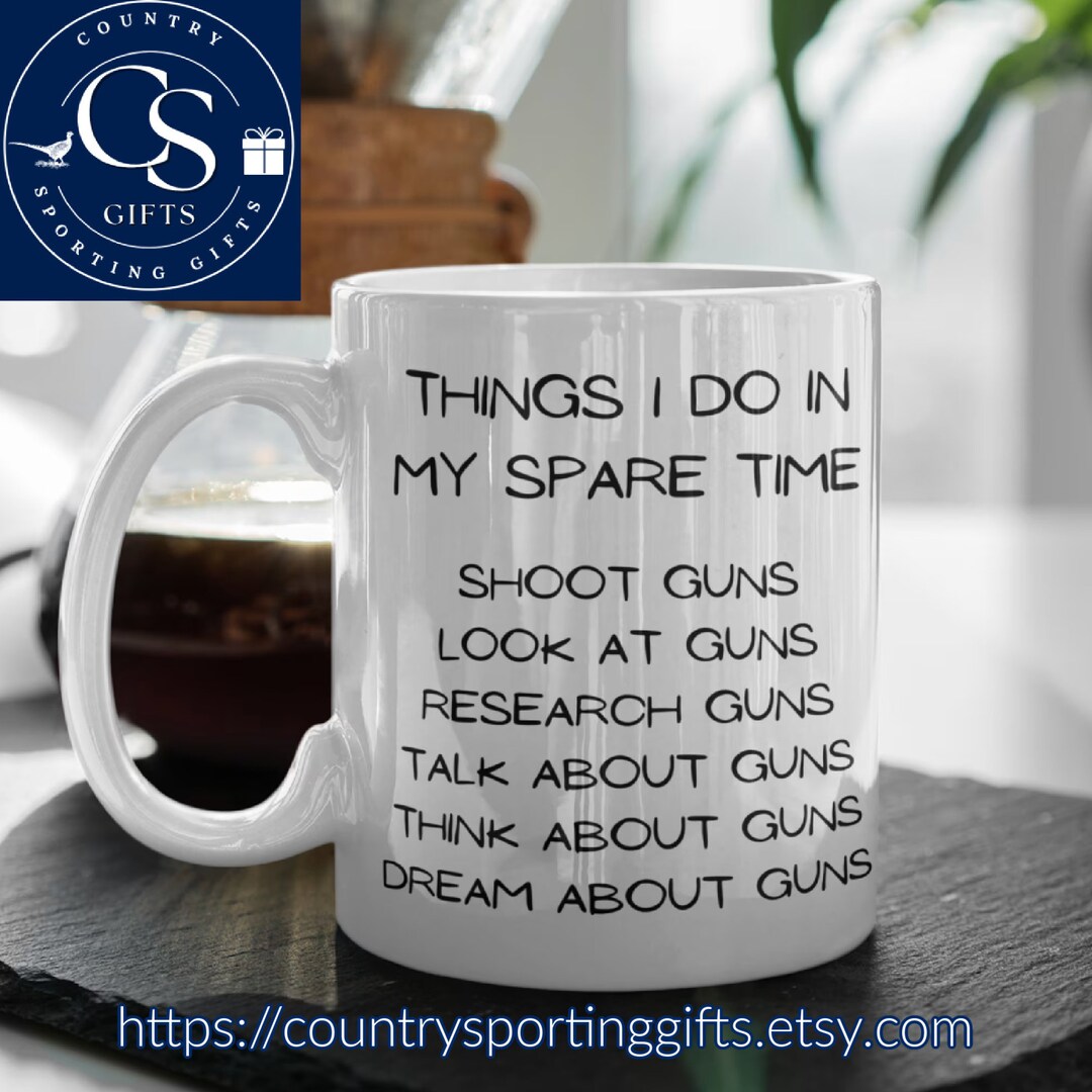 Gift for Clay Shooter – Think About Guns Funny Shooting Mug - Etsy UK