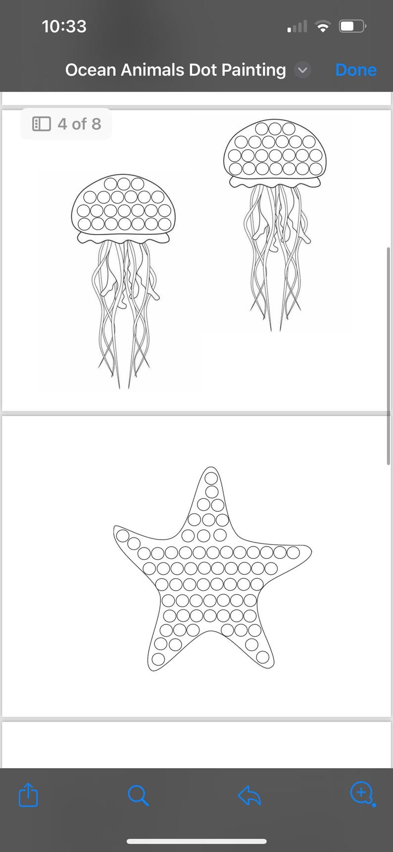 Ocean Animals Dot Painting Template - Etsy
