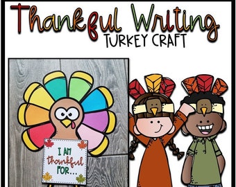 Thankful Turkey Writing Craft - Etsy