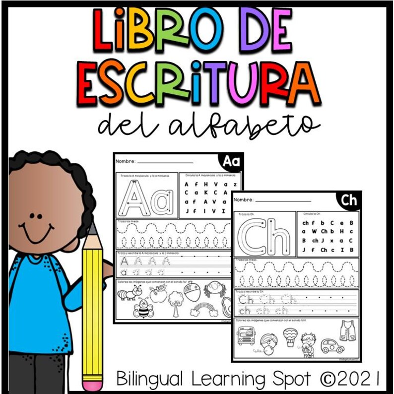 Libro De Escritura Del Alfabeto | Alphabet Handwriting Book - in ...