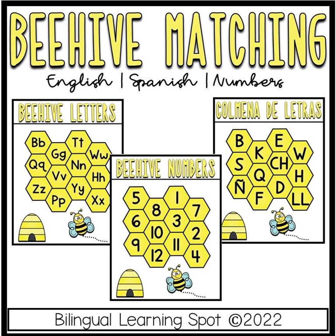 Beehive Letter Number Matching - Etsy
