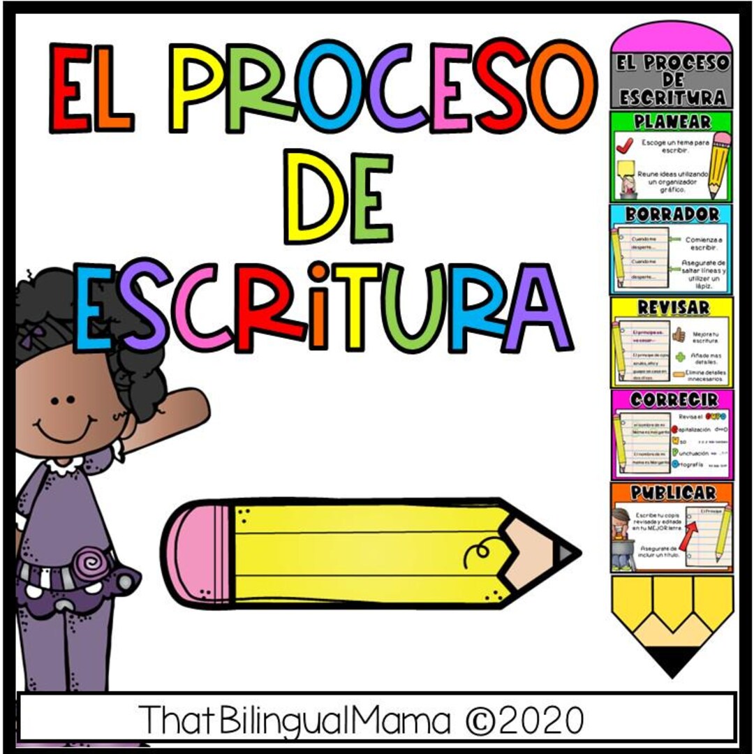 El Proceso De Escritura | the Writing Process in Spanish - Etsy Canada