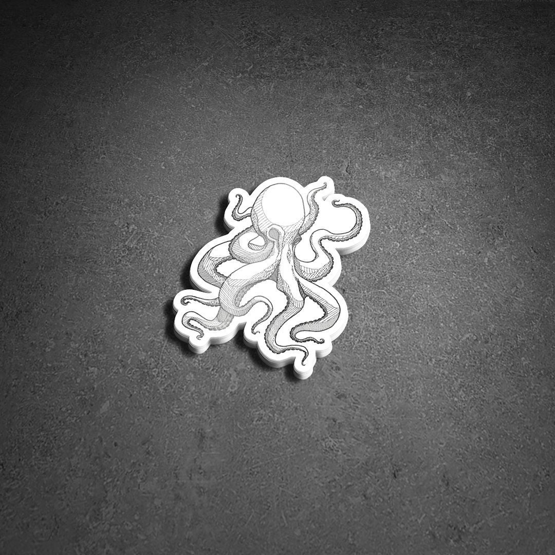 OCTOPUS Sticker Laptop Sticker Water Bottle Sticker Journal Sticker ...