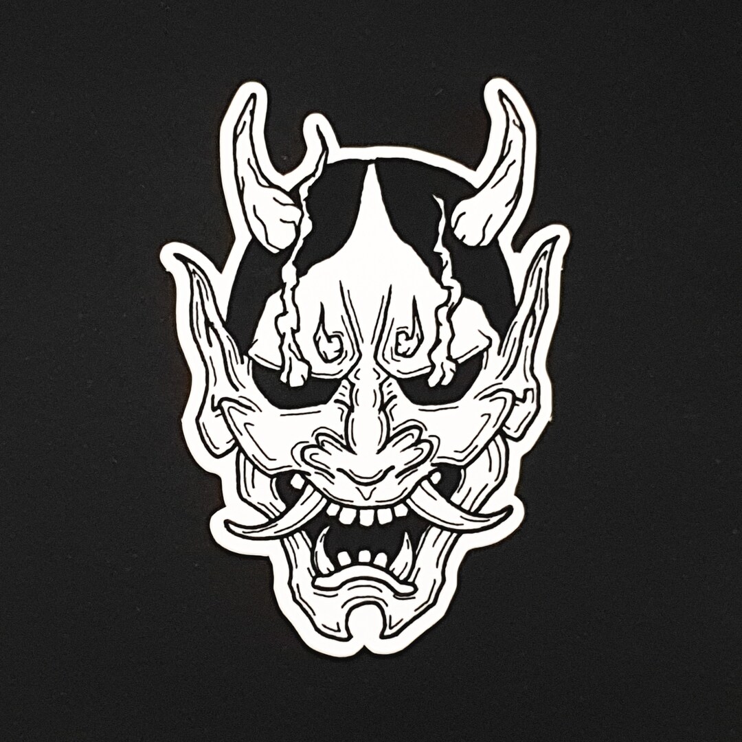 HANNYA MASK Sticker Laptop Sticker Water Bottle Sticker Journal Sticker ...