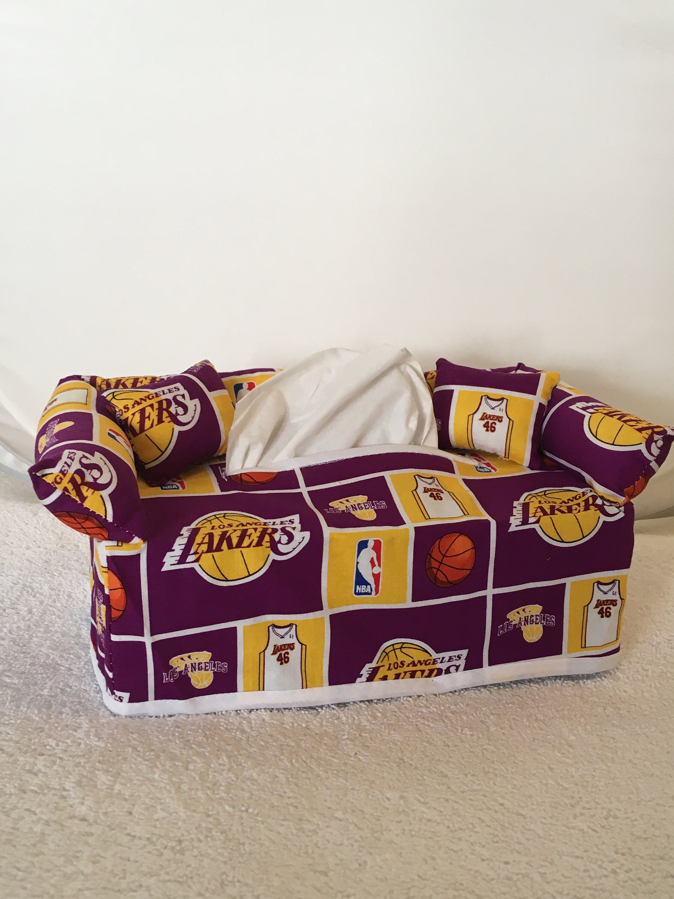 Los Angeles Lakers Basketball Sofa Tissue Box Covers Sports - Etsy