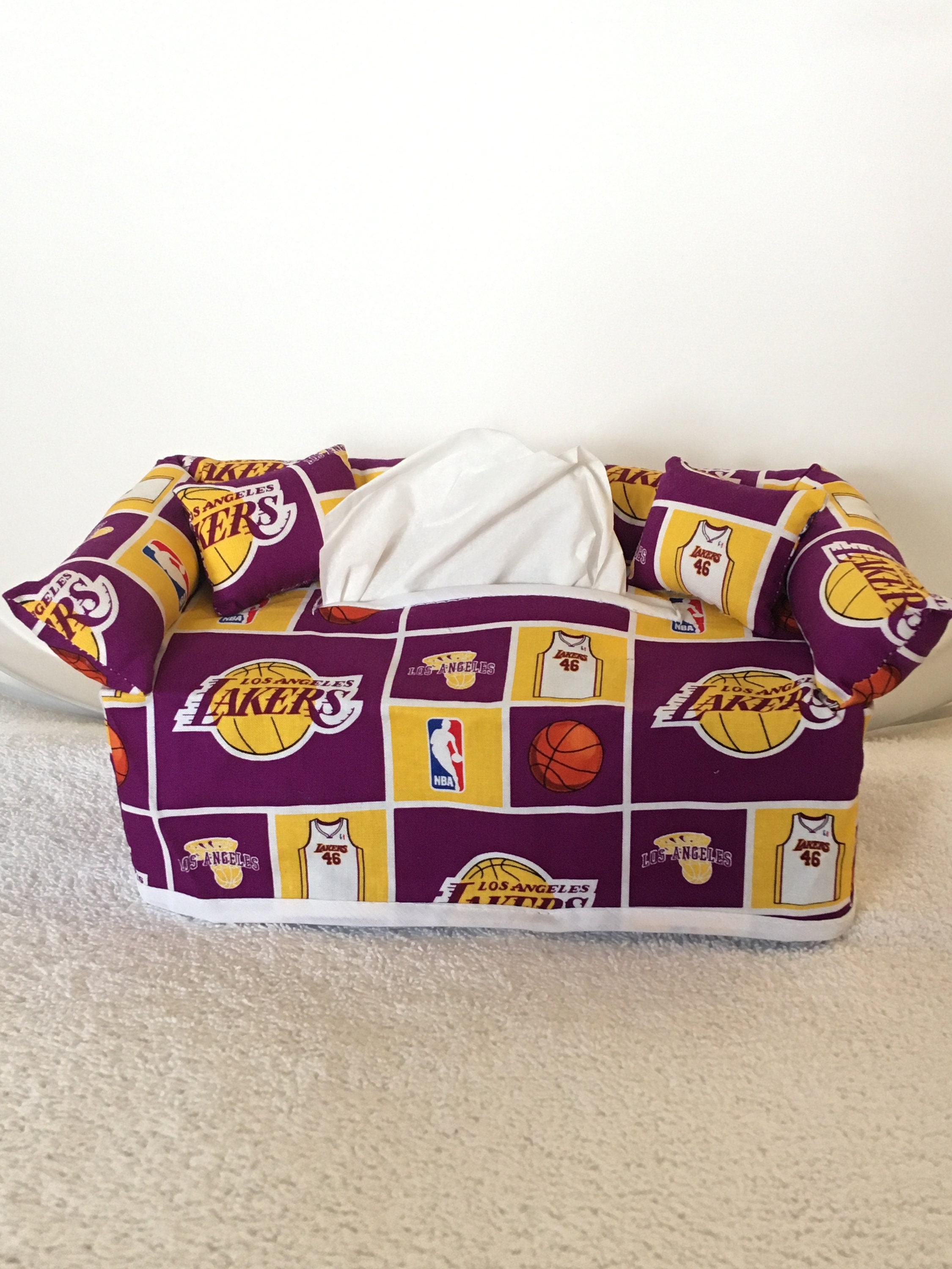 Los Angeles Lakers Basketball Sofa Tissue Box Covers Sports - Etsy